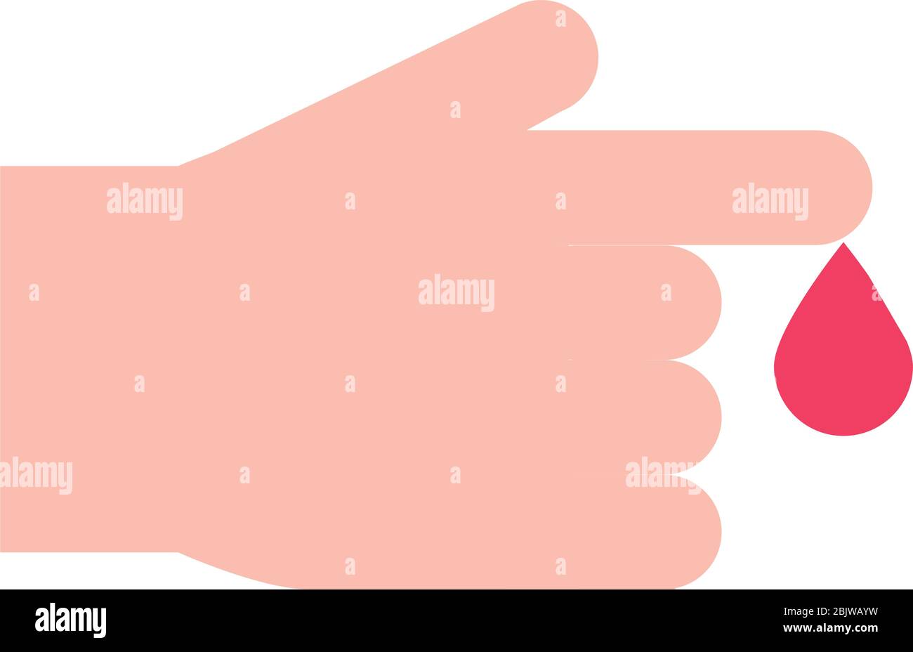 hand blood drop donation health care medical vector illustration flat ...