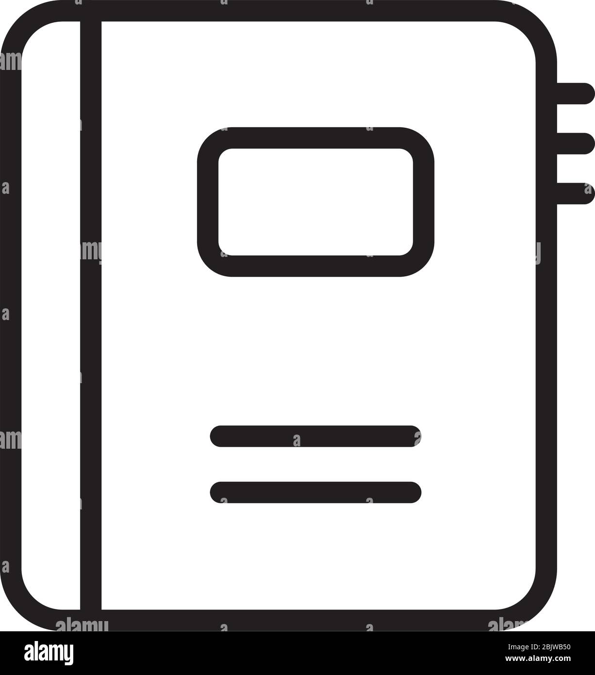 user interface concept, phonebook icon over white background, line ...