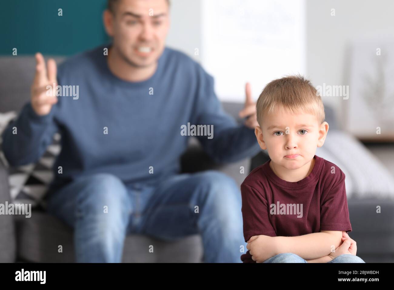Father scolding son hi-res stock photography and images - Alamy