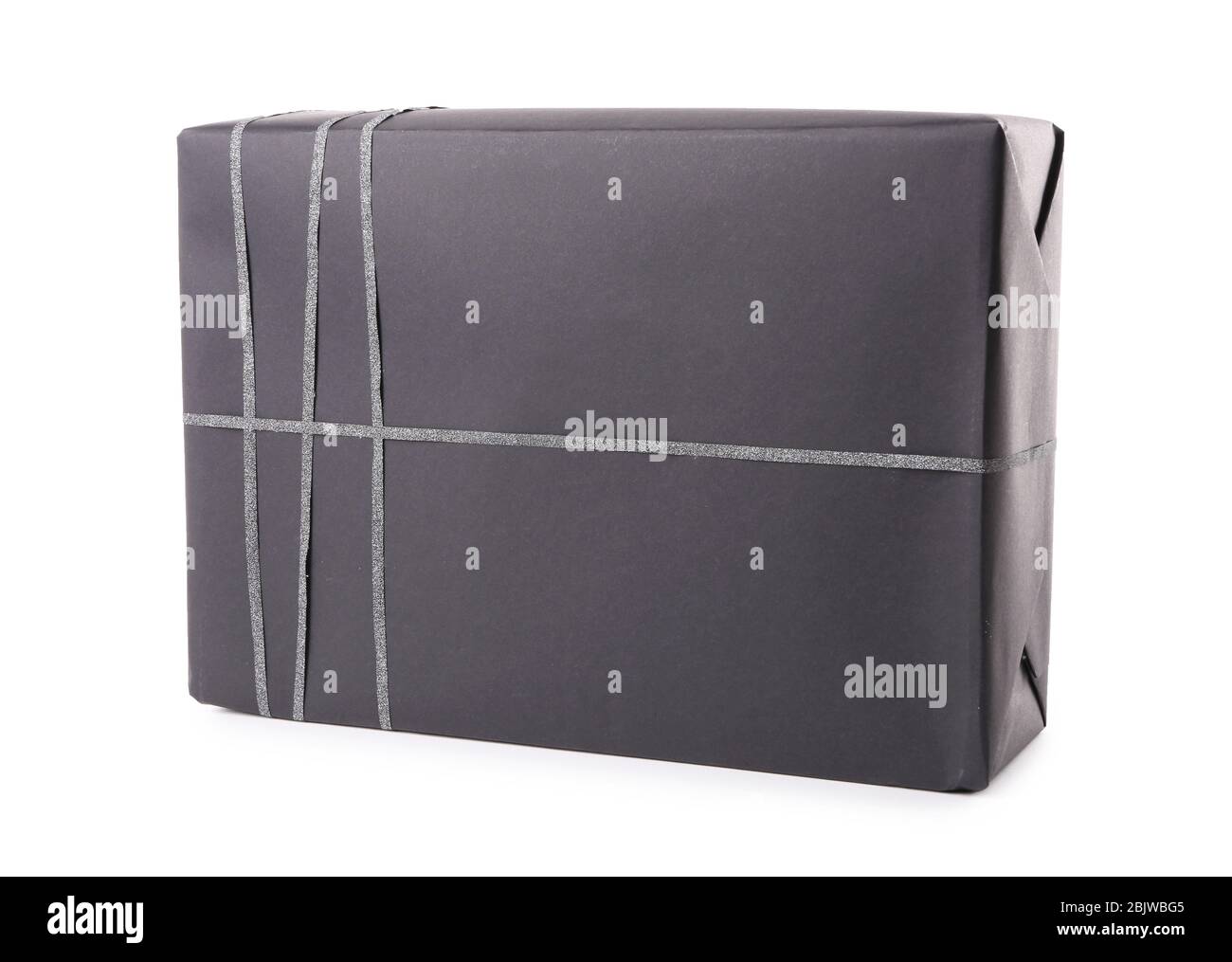Wrapped gift box isolated on white Stock Photo - Alamy