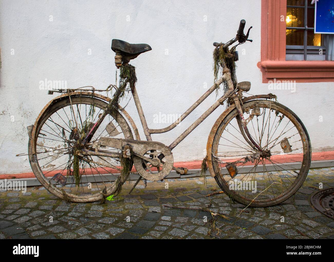 A rusted bike pulled from the river Regnitz Stock Photo - Alamy