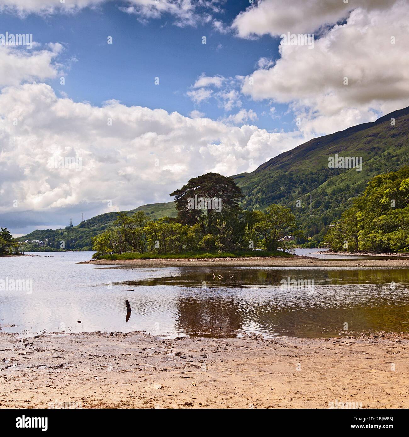 Small Island on Loch Awe in Scotland Stock Photo - Alamy