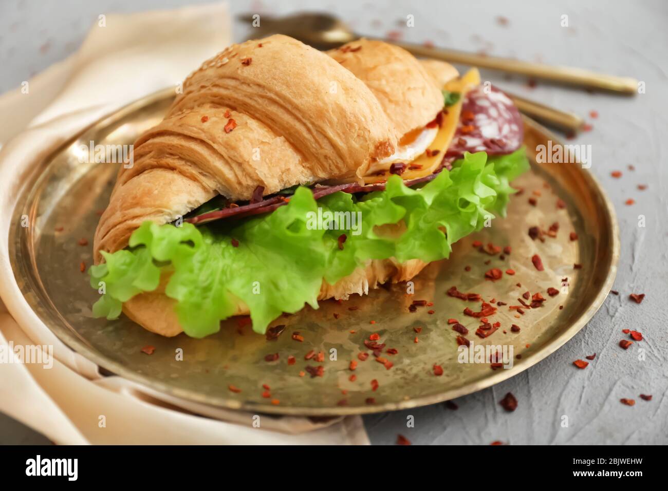Croissant sandwich tray hi-res stock photography and images - Alamy