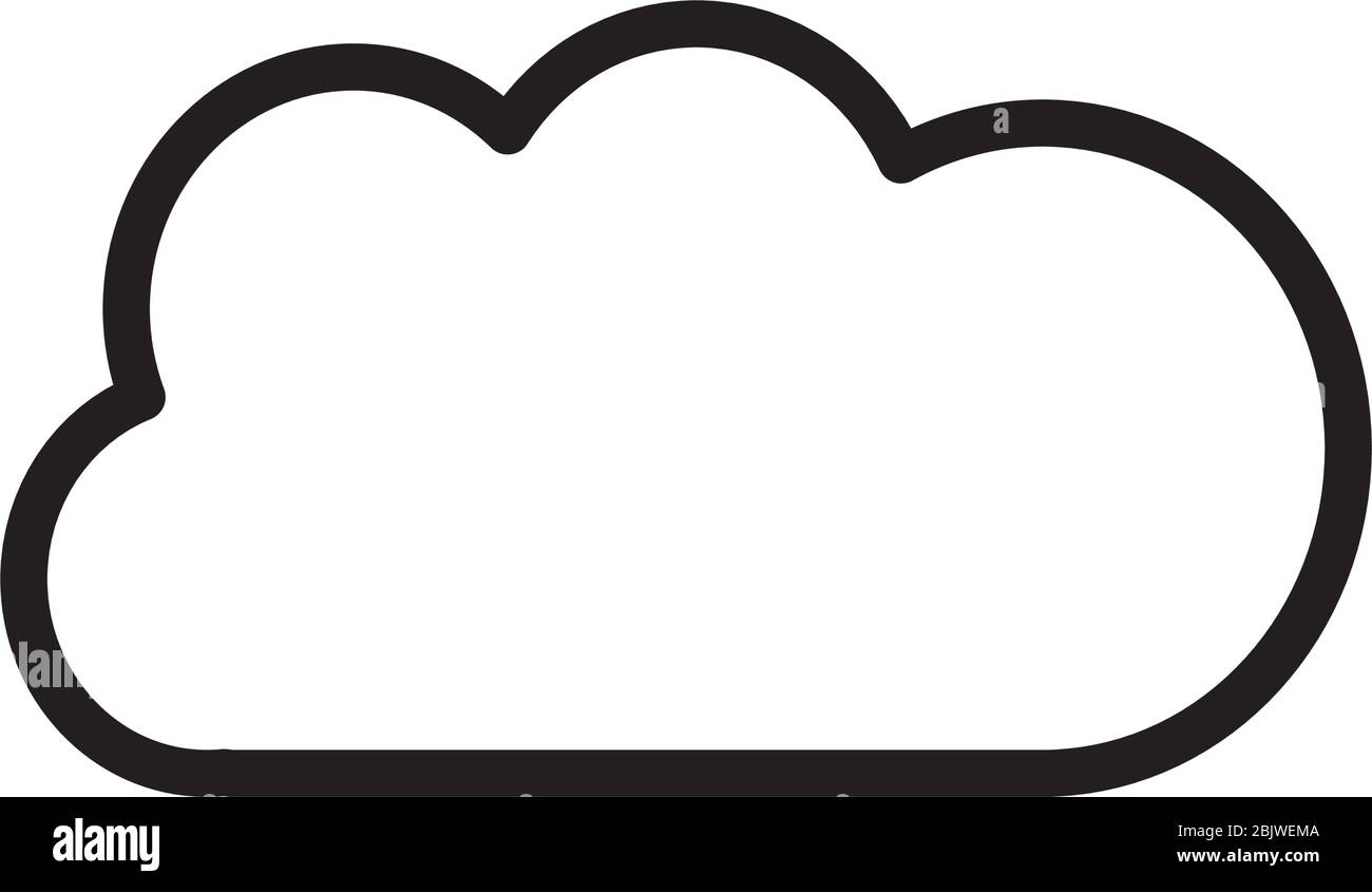 user interface concept, cloud icon over white background, line style ...