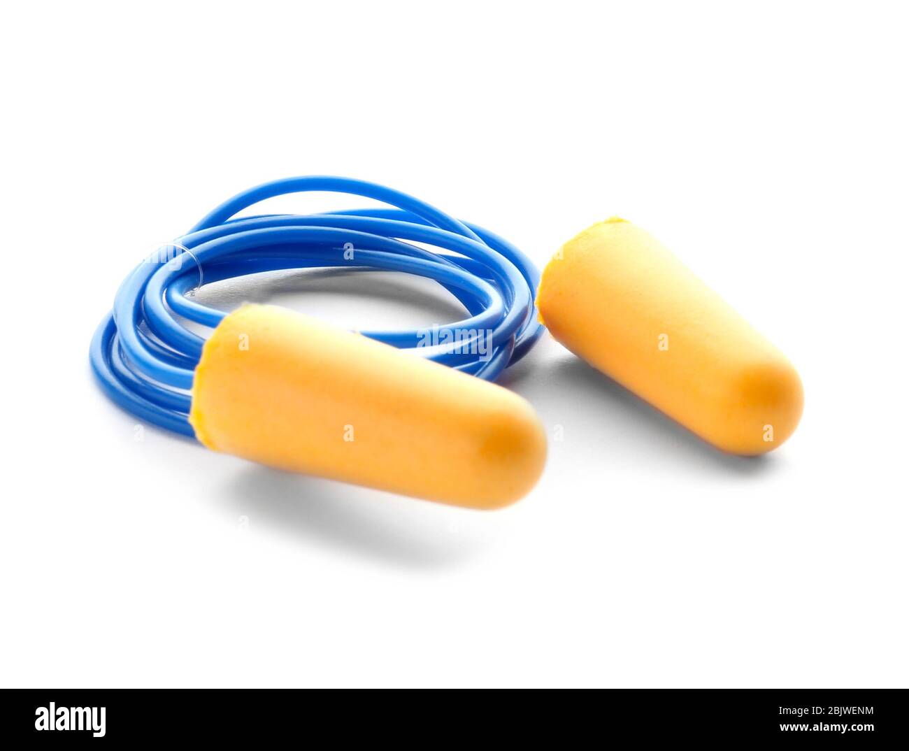 Earplugs on white background. Hearing protection Stock Photo - Alamy