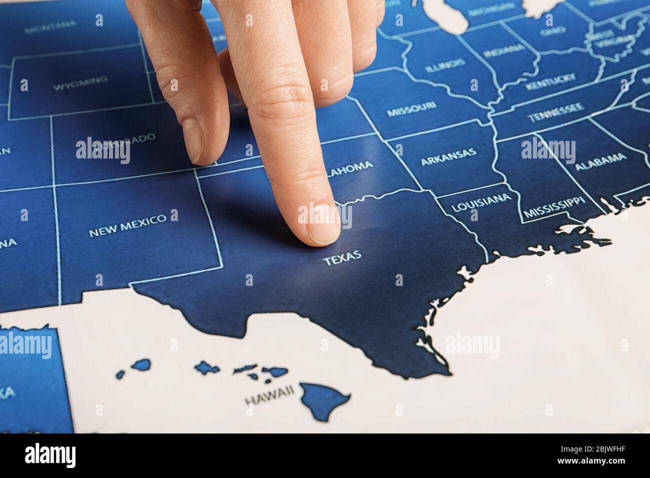 Map of united states pointing visit hi-res stock photography and images ...