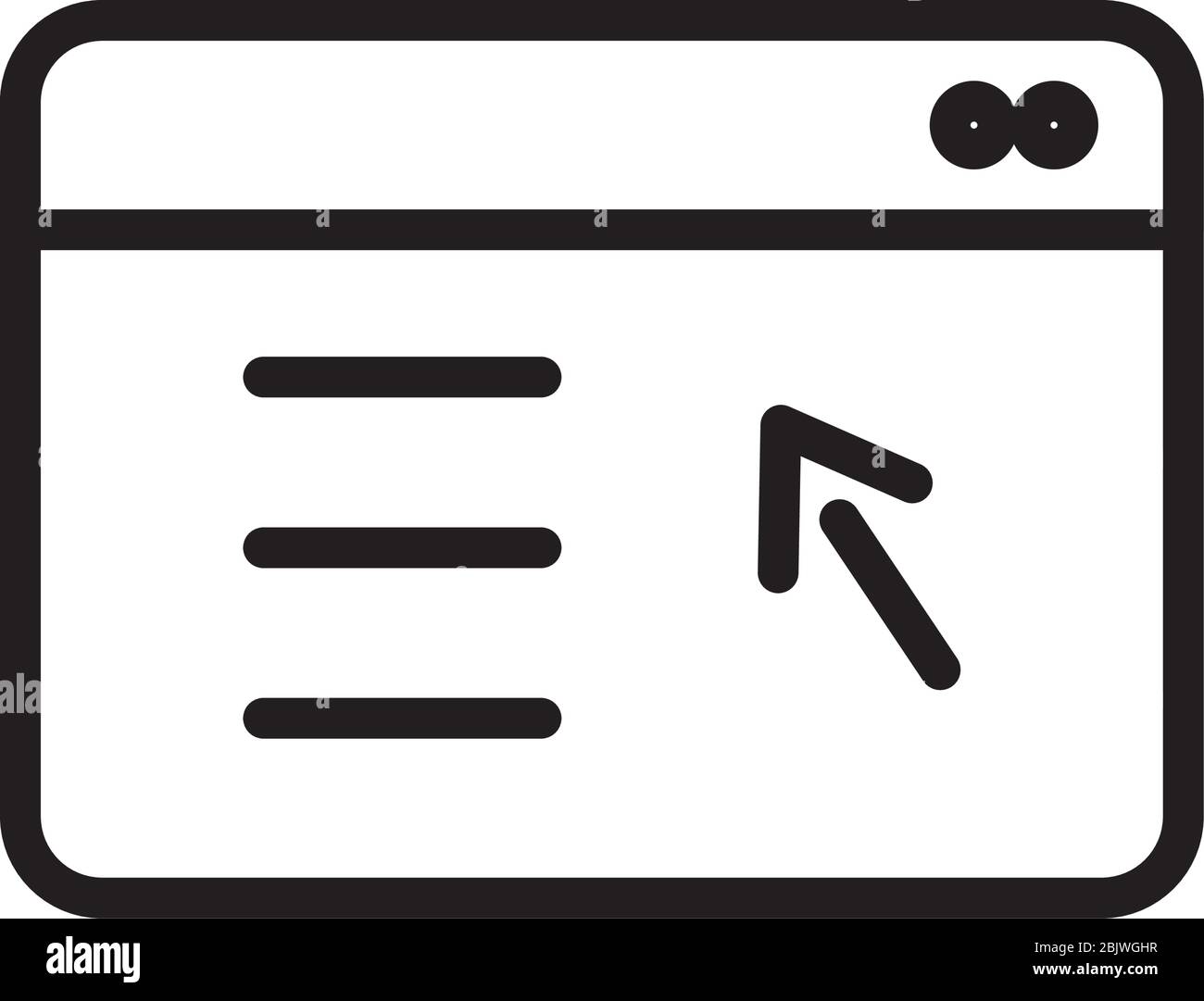 user interface concept, web window icon over white background, line ...