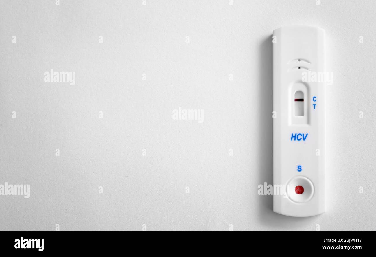 Express test for HCV on white background Stock Photo - Alamy