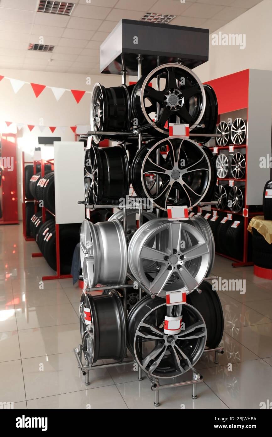 Modern tire store interior hi-res stock photography and images - Alamy