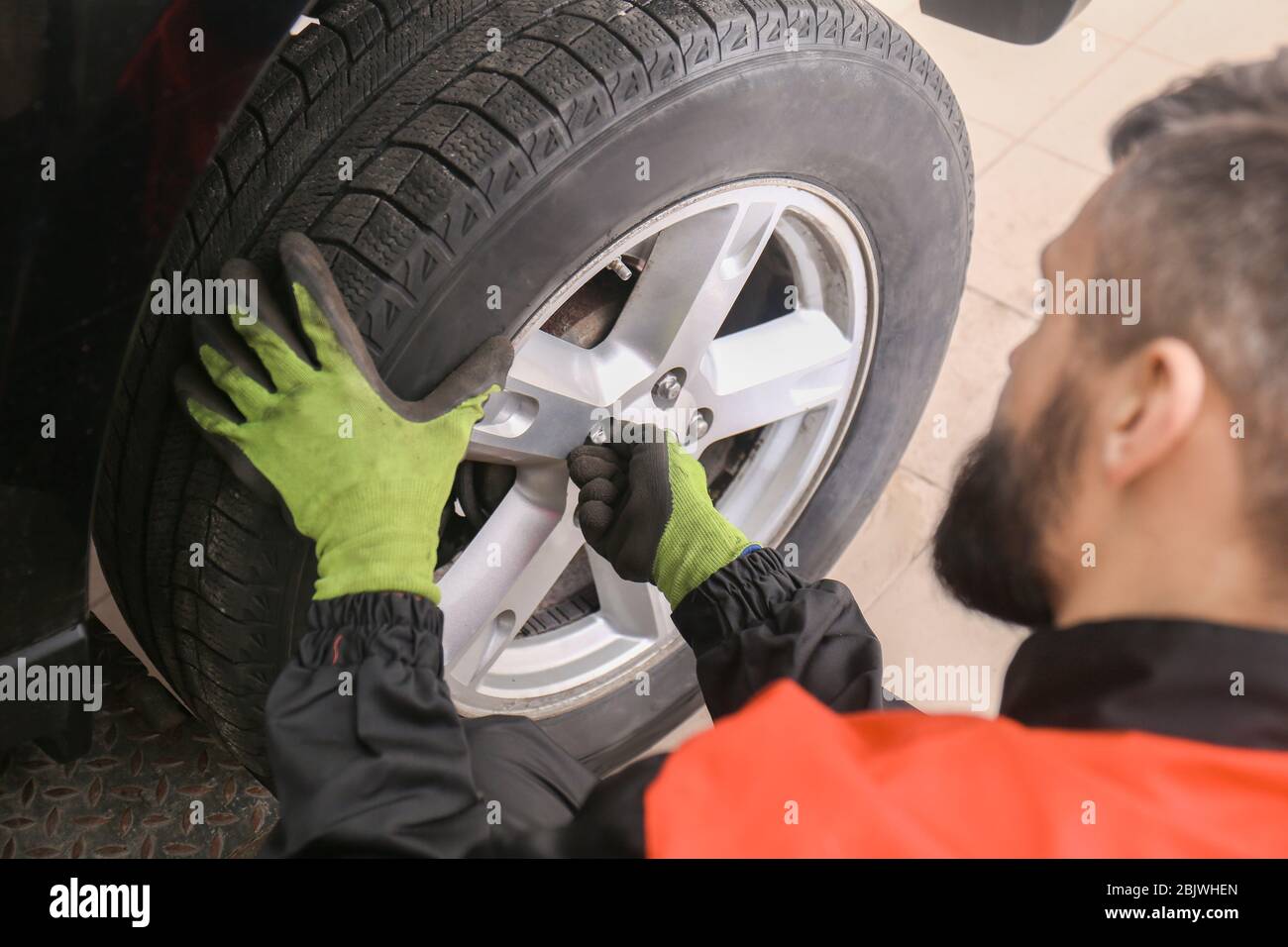 Professional tire fitting hi-res stock photography and images - Alamy