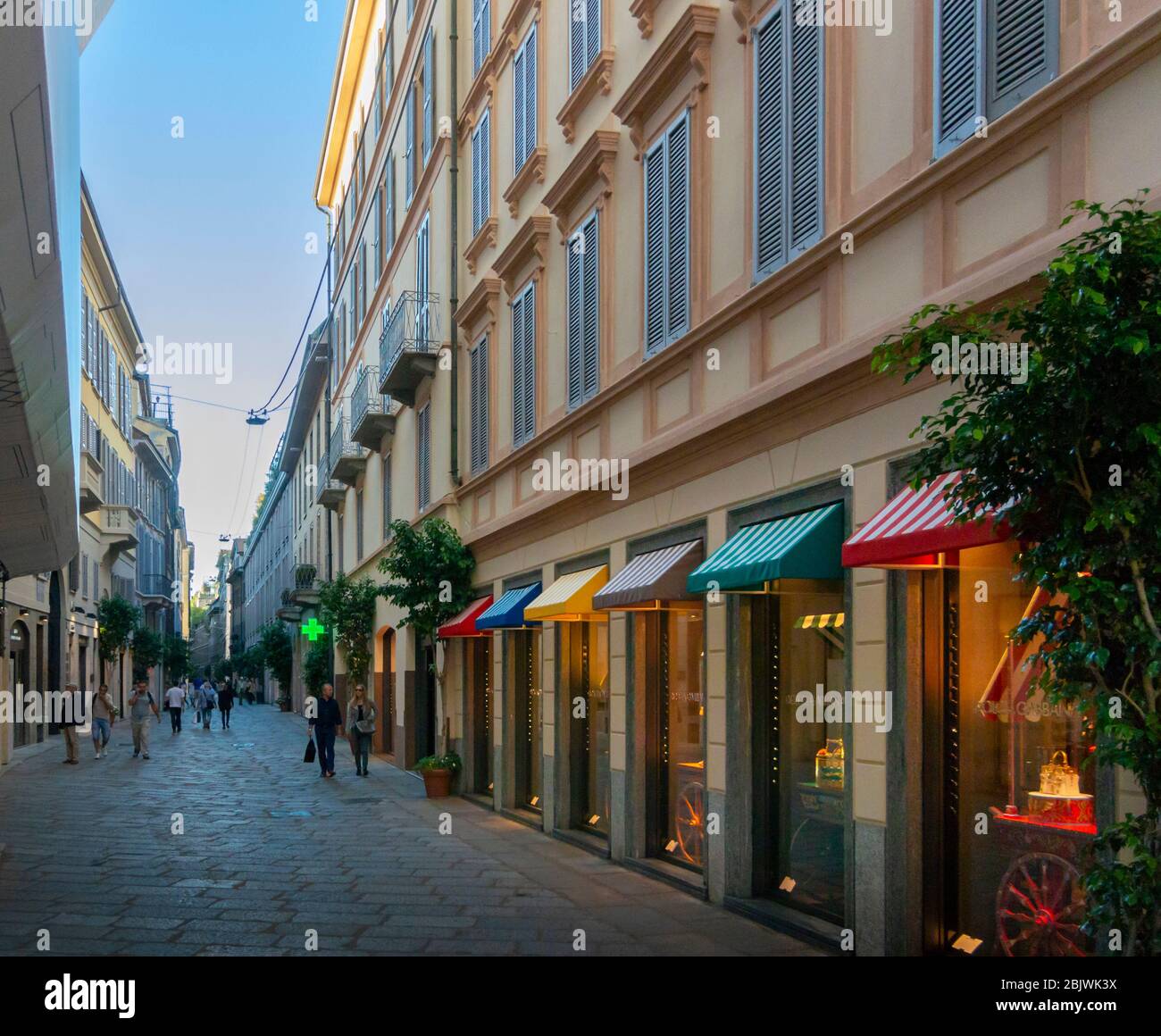Street view in the city of Milan, Italy Stock Photo - Alamy