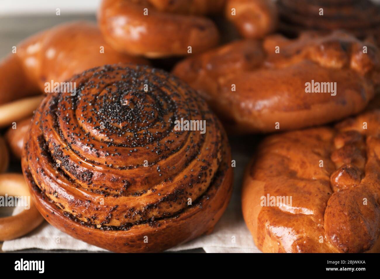 Tasty buns different seeds hi-res stock photography and images - Alamy