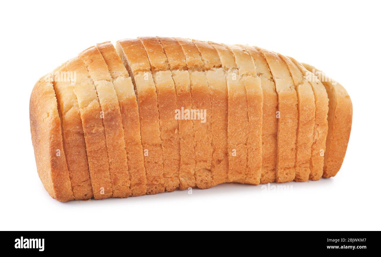 Fresh sliced bread isolated on white Stock Photo - Alamy
