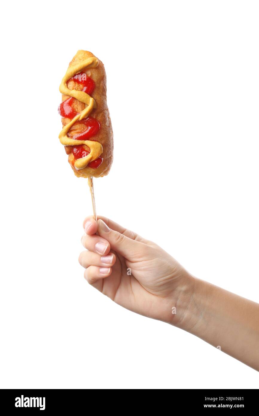 Woman corn dog Cut Out Stock Images & Pictures - Alamy