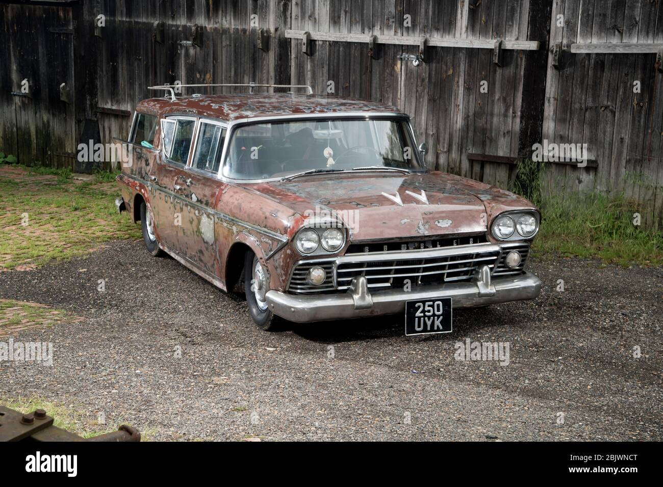 1958 Nash Rambler station wagon, rat look classic American estate car ...