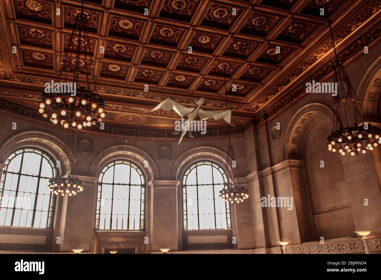 St. Louis Library ornate ceiling Stock Photo - Alamy