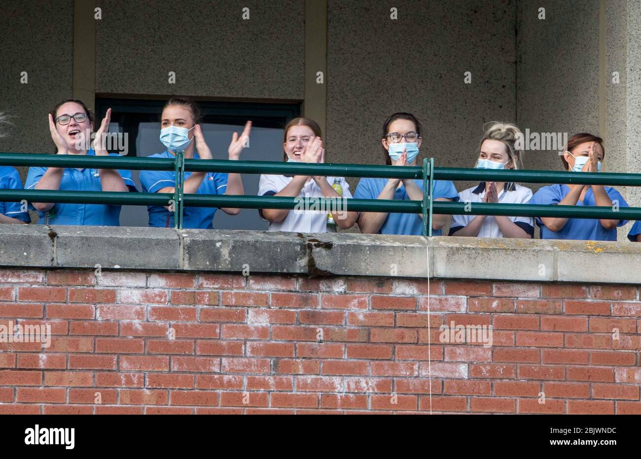 Coleraine, Northern Ireland. 30th Apr 2020.Doctors nurses staff and supporters of the NHS ...