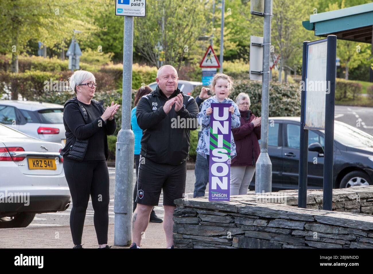 Coleraine, Northern Ireland. 30th Apr 2020.Doctors nurses staff and supporters of the NHS ...