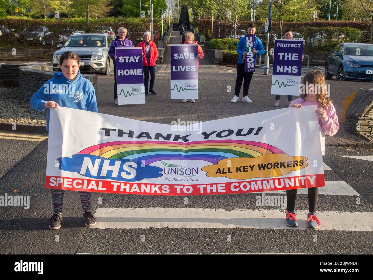 Coleraine, Northern Ireland. 30th Apr 2020.Doctors nurses staff and ...