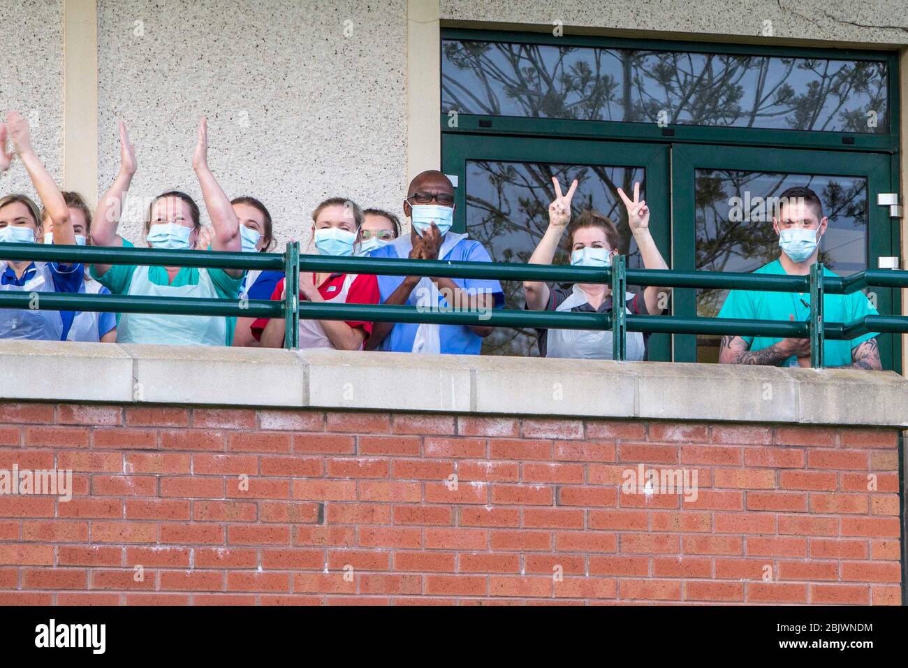 Coleraine, Northern Ireland. 30th Apr 2020.Doctors nurses staff and supporters of the NHS ...