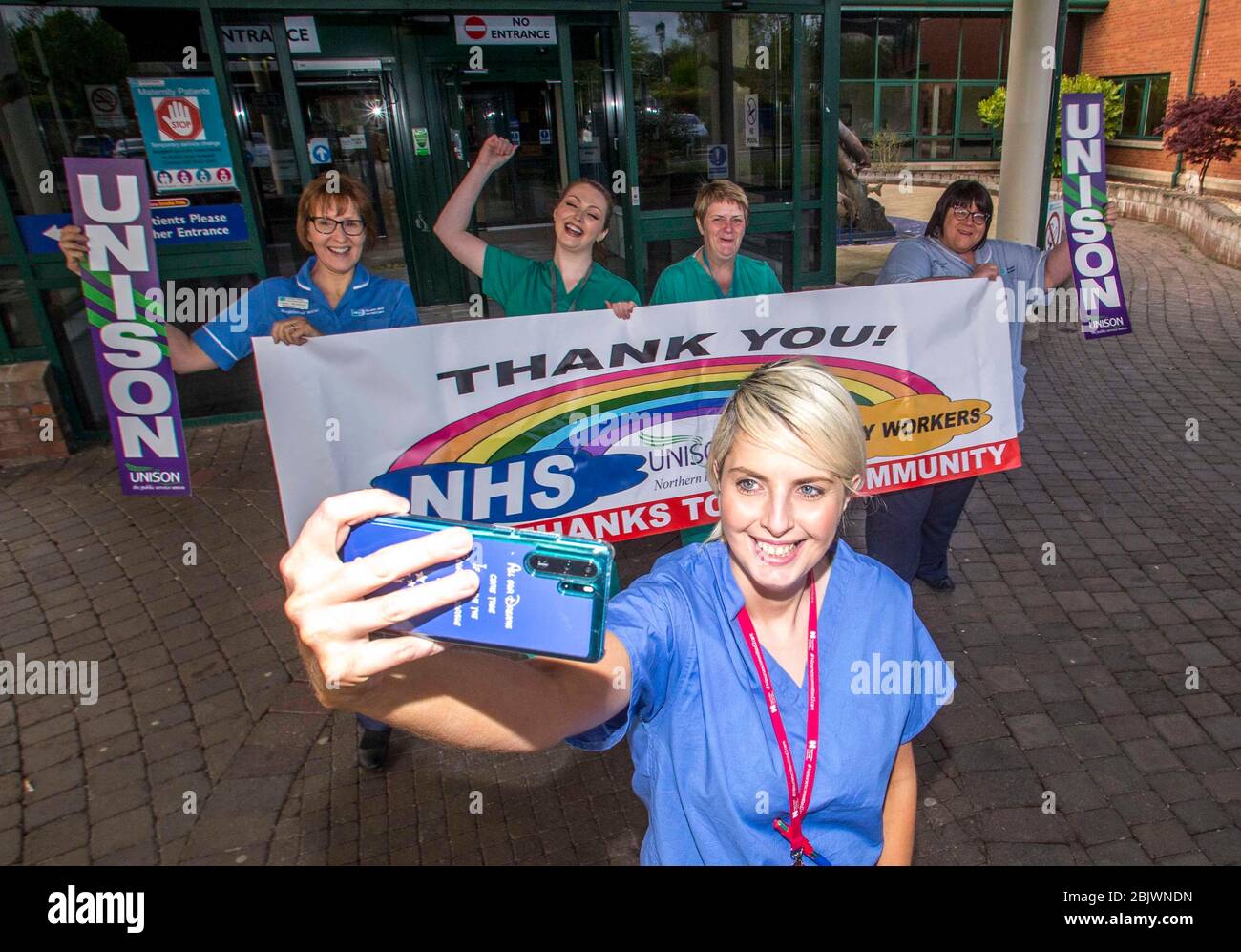Coleraine, Northern Ireland. 30th Apr 2020.Doctors nurses staff and ...