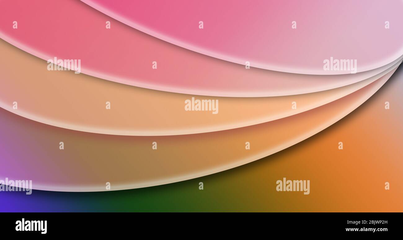 Abstract graphic illustration with colors of light pink purple green ...