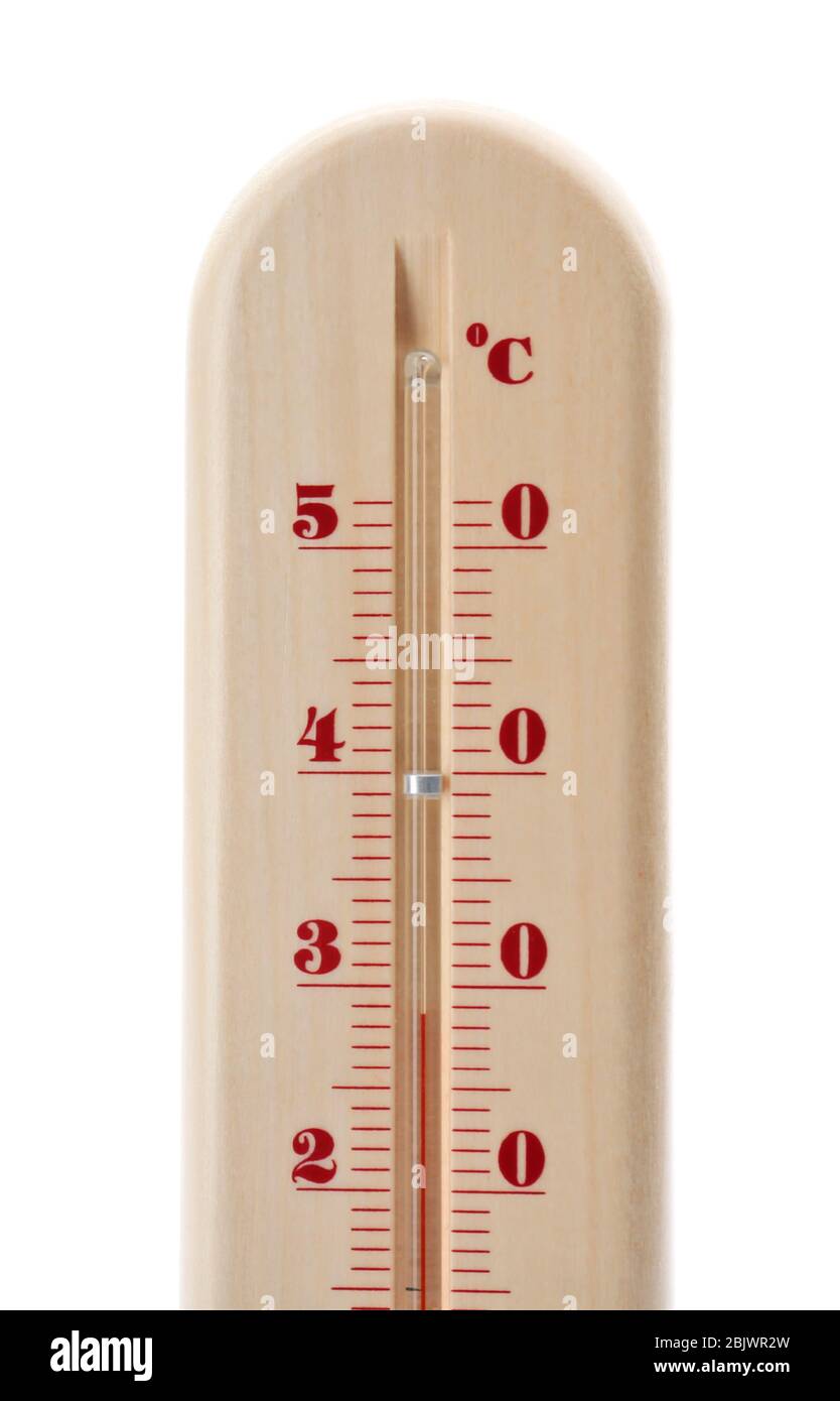 Weather thermometer on white background Stock Photo - Alamy