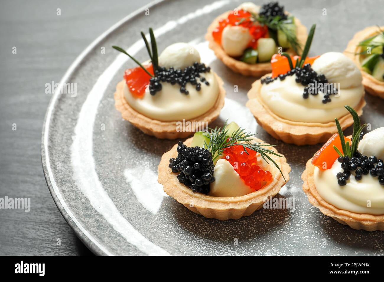 Plate of caviar appetizers hi-res stock photography and images - Alamy