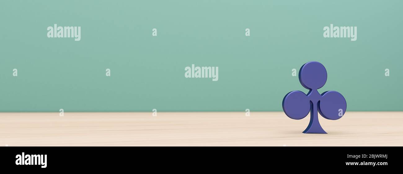 Clover Model with glossy effect over wooden floor and free copy space ...