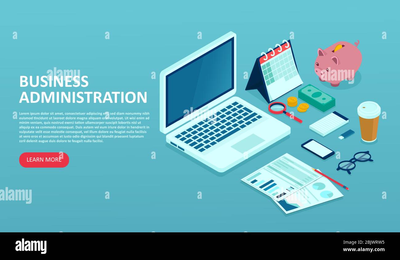 Laptop financial documents on Stock Vector Images - Alamy