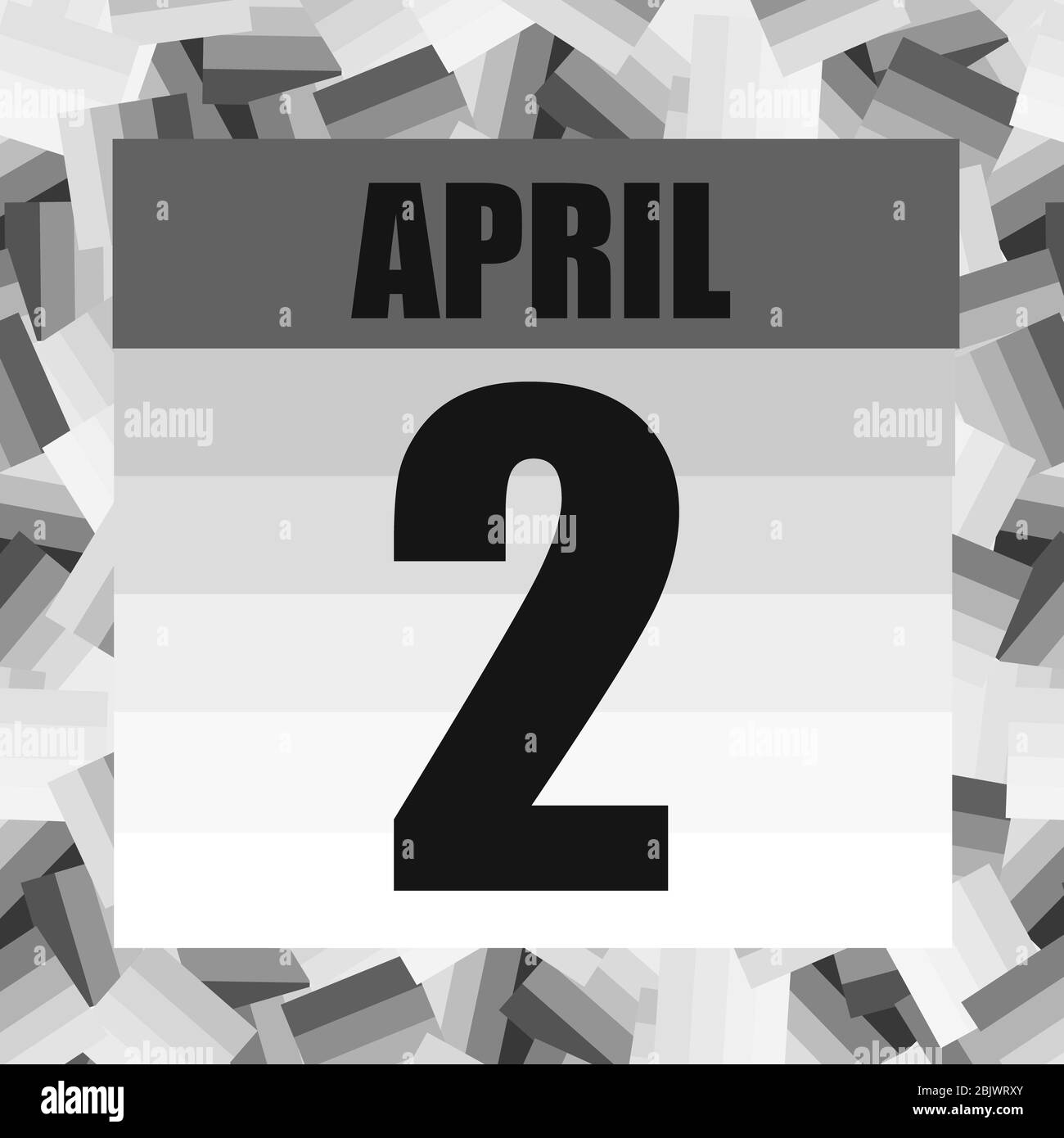 April 2 icon. For planning important day. Banner for holidays and ...