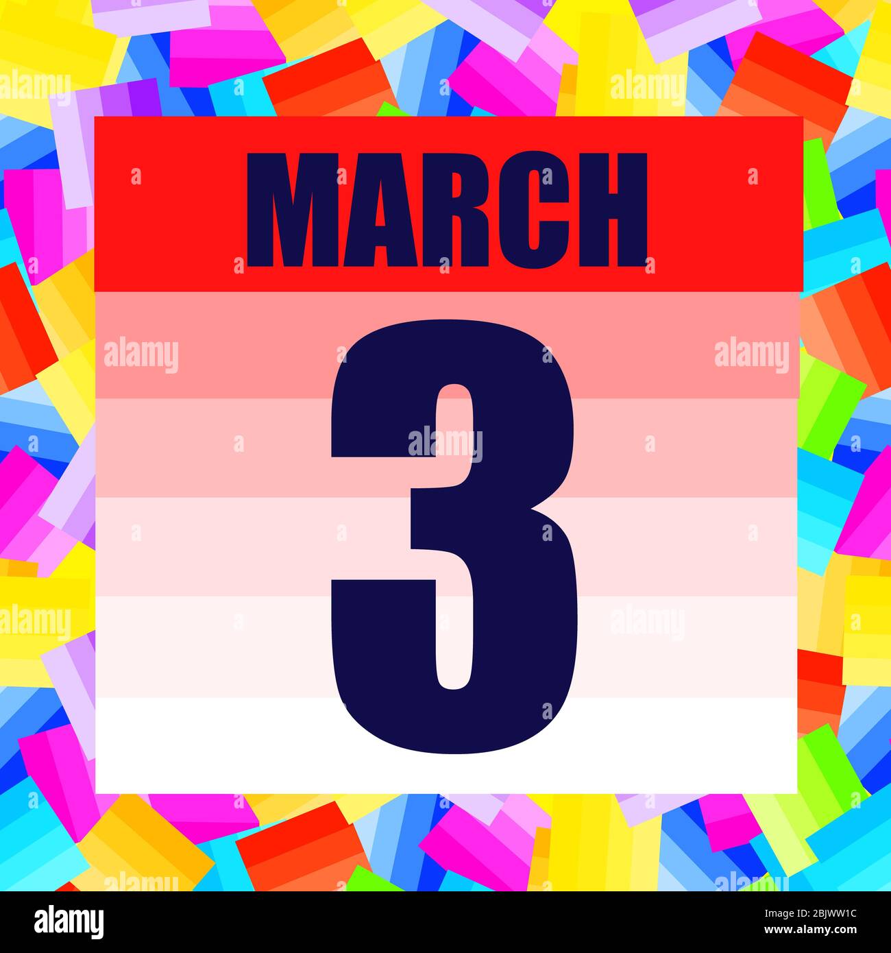 March 3 icon. For planning important day. Banner for holidays and ...