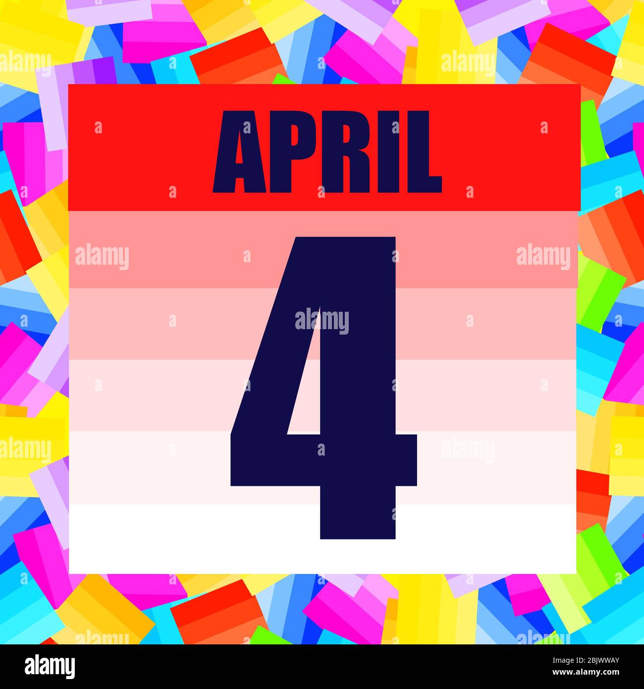 April 4 icon. For planning important day. Banner for holidays and ...