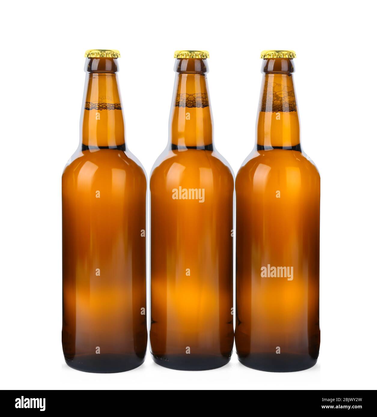 Three bottles beer on Cut Out Stock Images & Pictures - Alamy