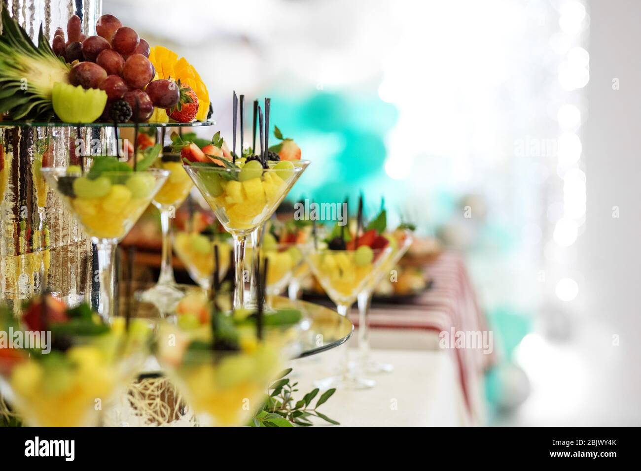 Table setting fruits wedding reception hi-res stock photography and ...