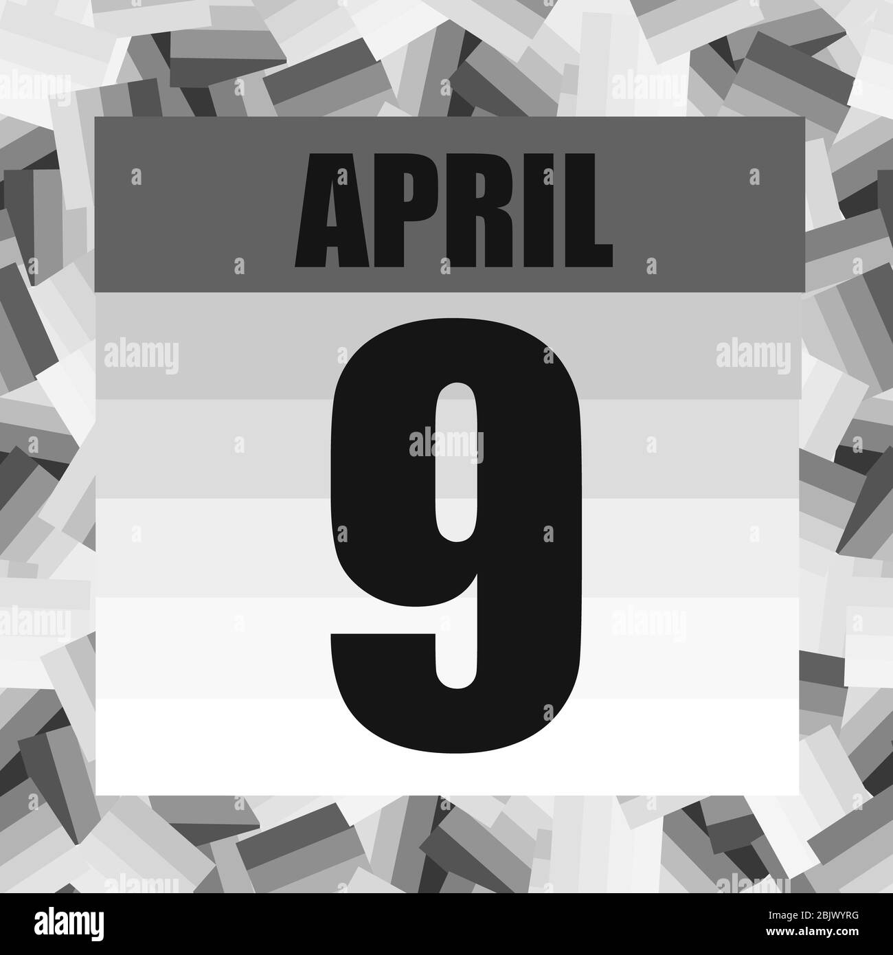 April 9 icon. For planning important day. April 9 illustration. Banner ...