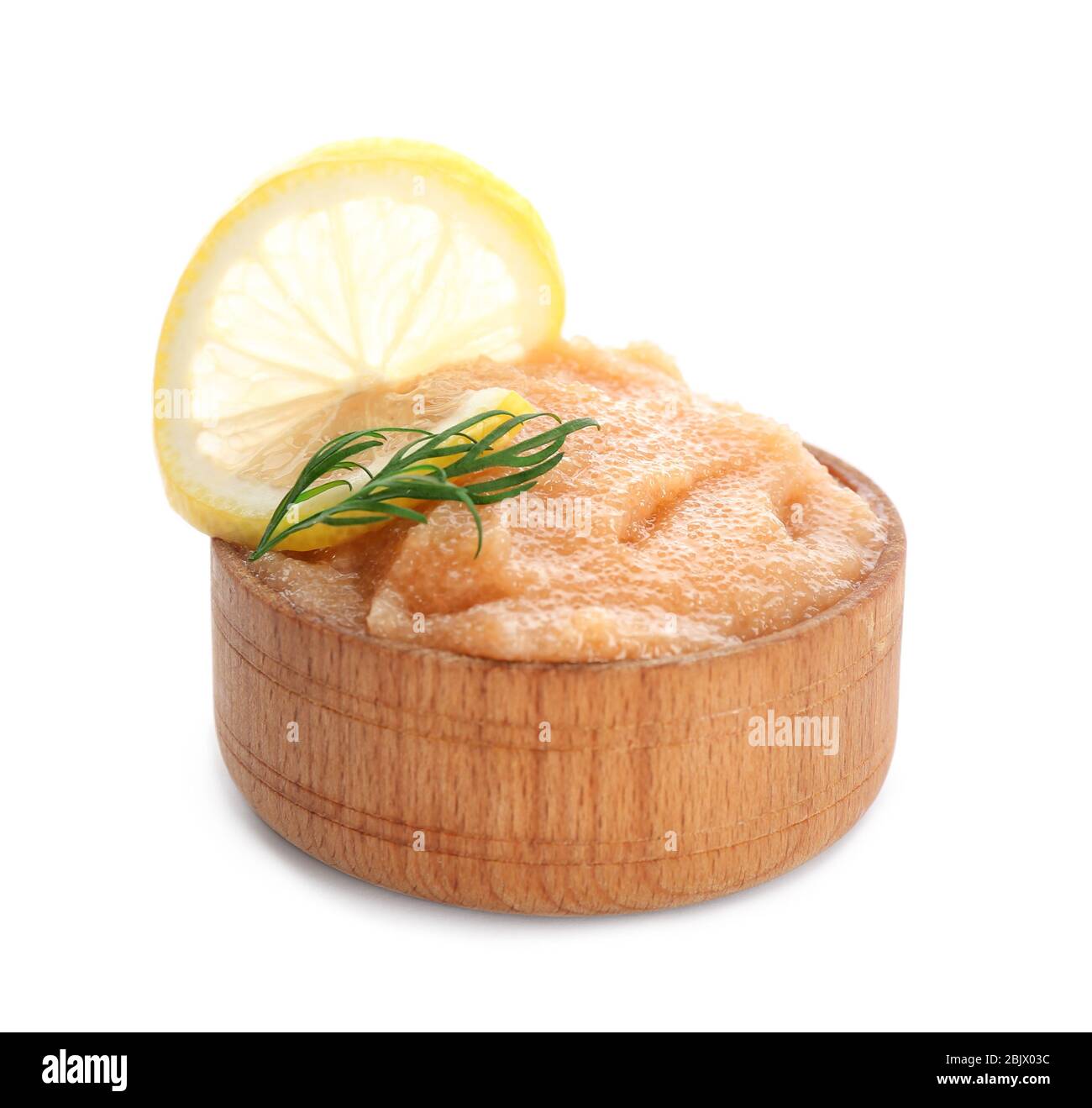 Bowl with delicious cod caviar on white background Stock Photo - Alamy