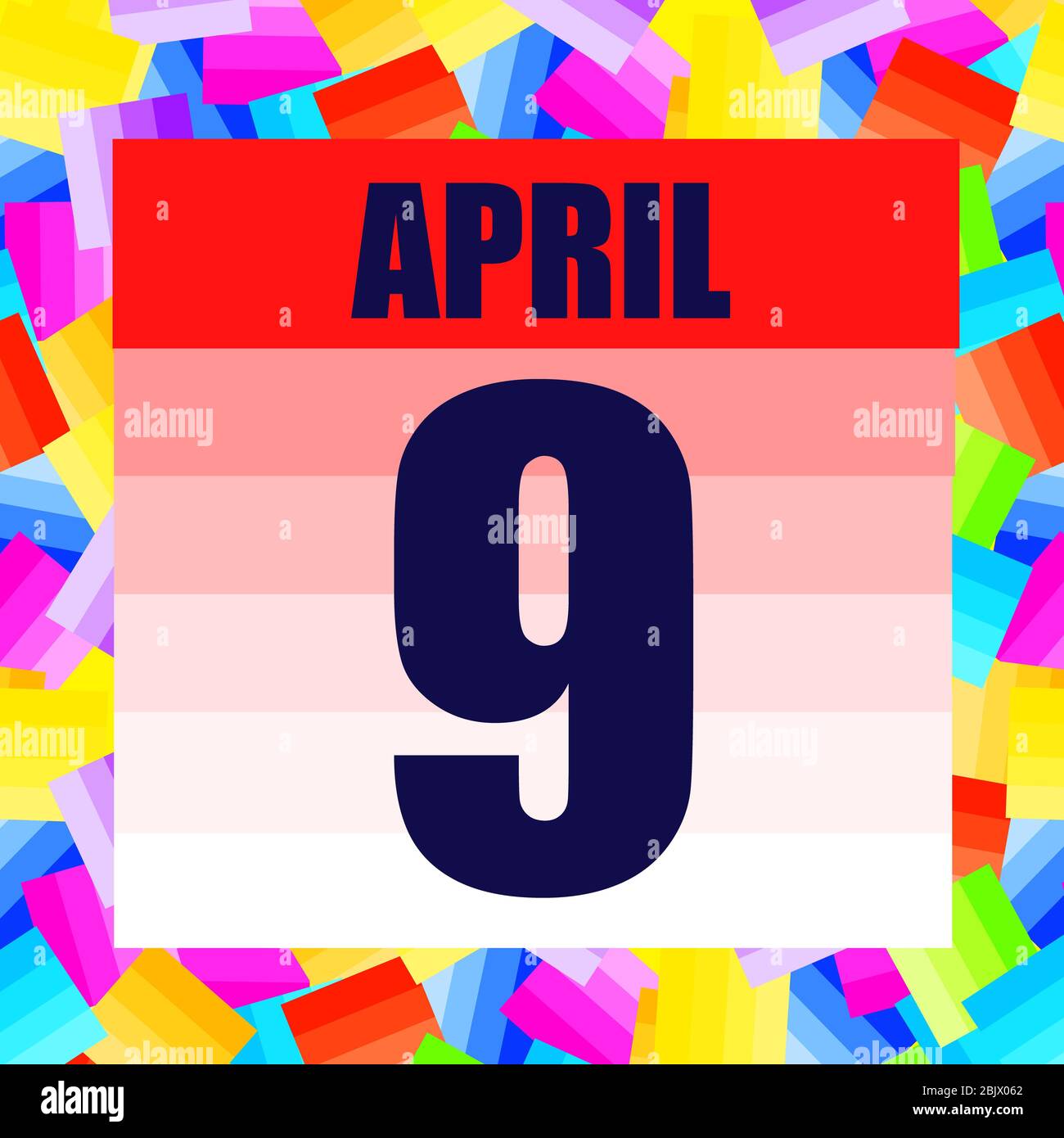 April 9 icon. For planning important day. April 9 illustration. Banner ...