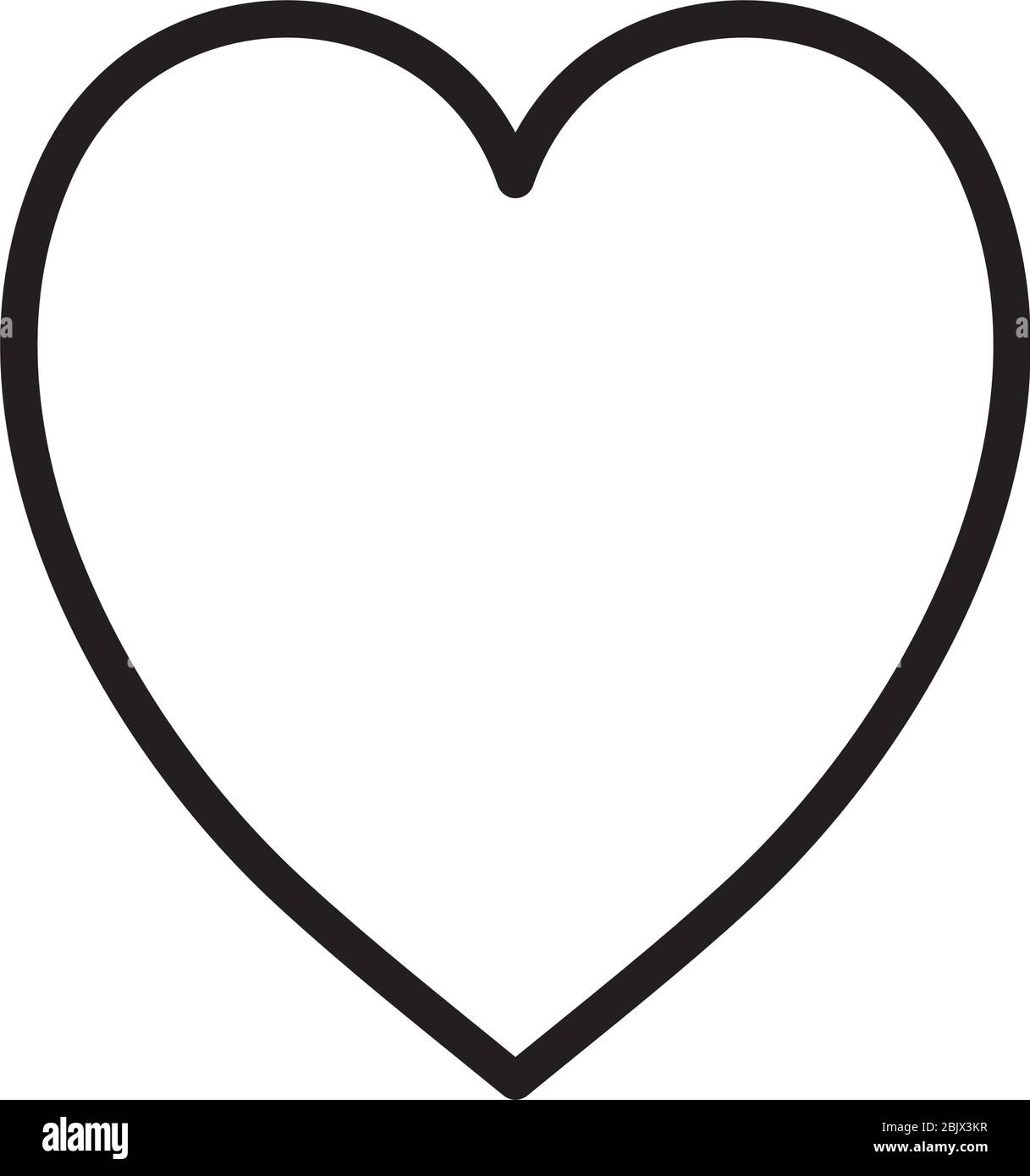 user interface concept, heart icon over white background, line style ...