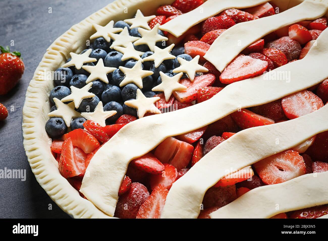 American flag pie, closeup Stock Photo - Alamy