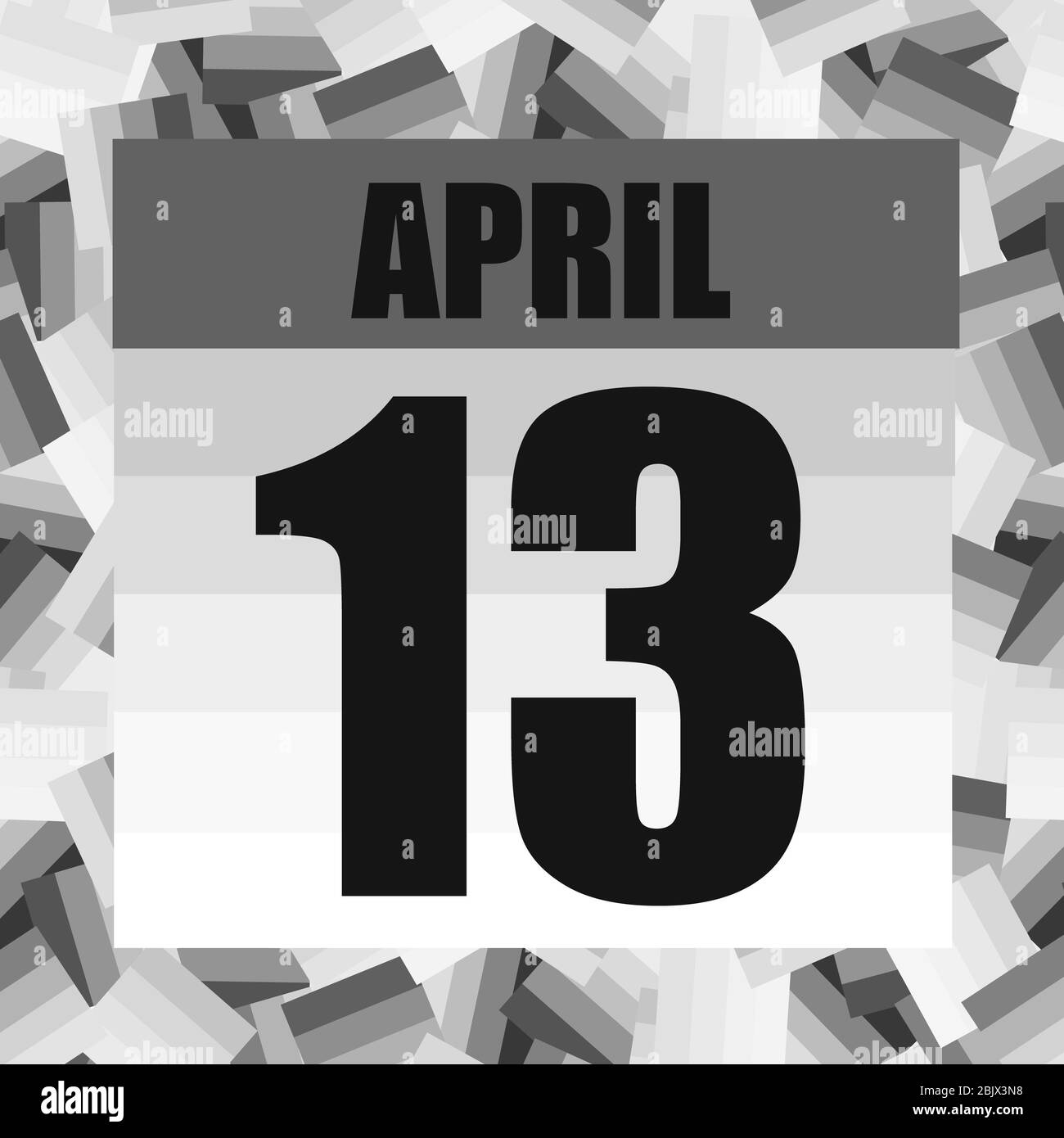 April 13 icon. For planning important day. April 13th illustration ...