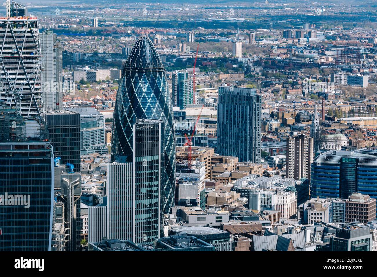 The gherkin london aerial hi-res stock photography and images - Alamy
