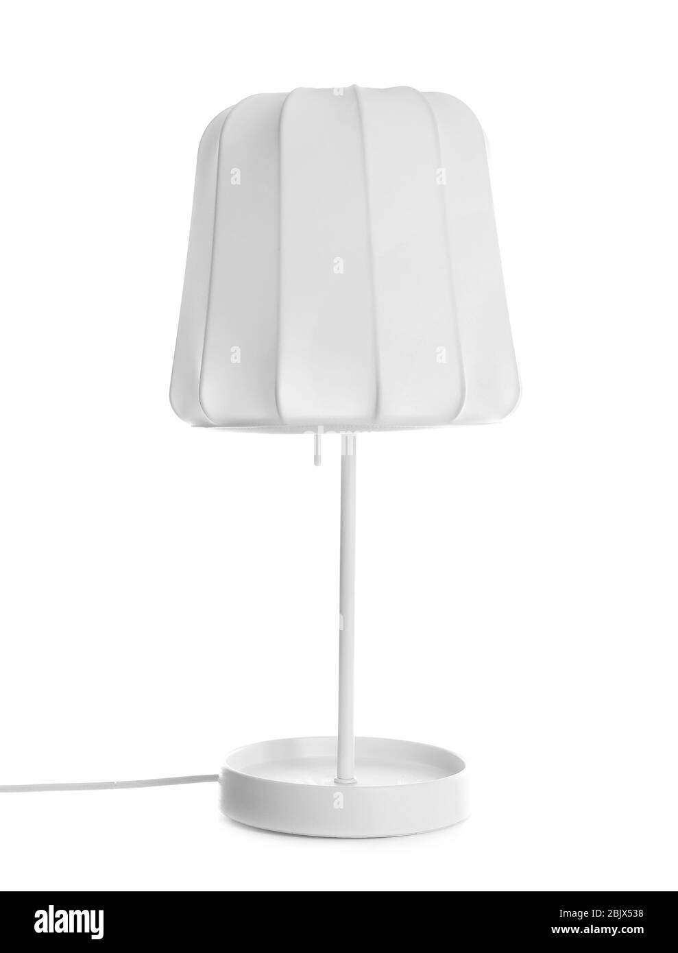 Stylish table lamp on white background Stock Photo - Alamy