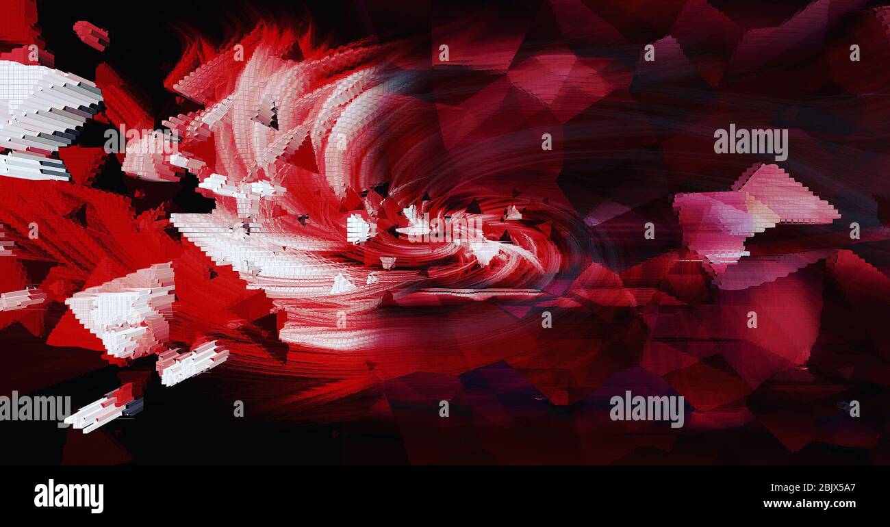 Triangle formation. Abstract digital illustration art. Triangular ...