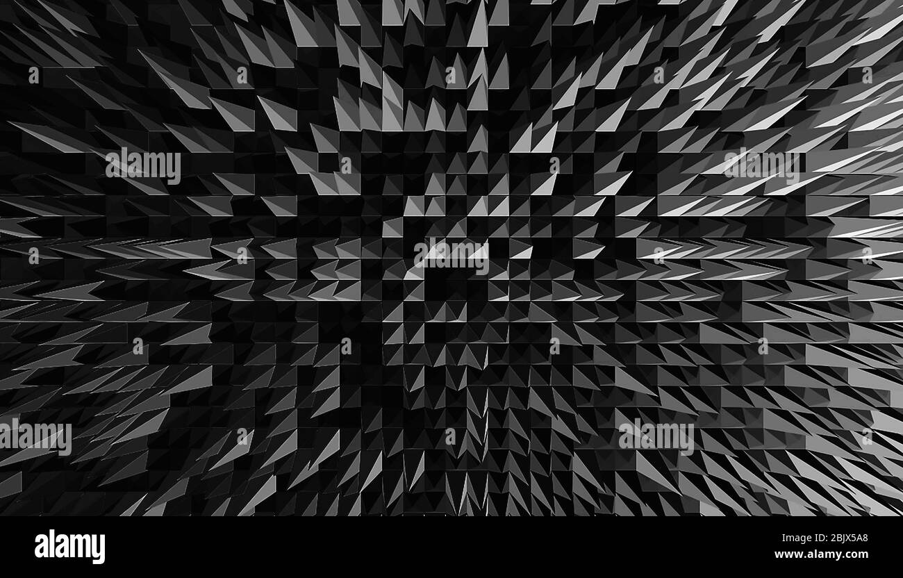 Triangle formation. Abstract digital illustration art. Triangular ...