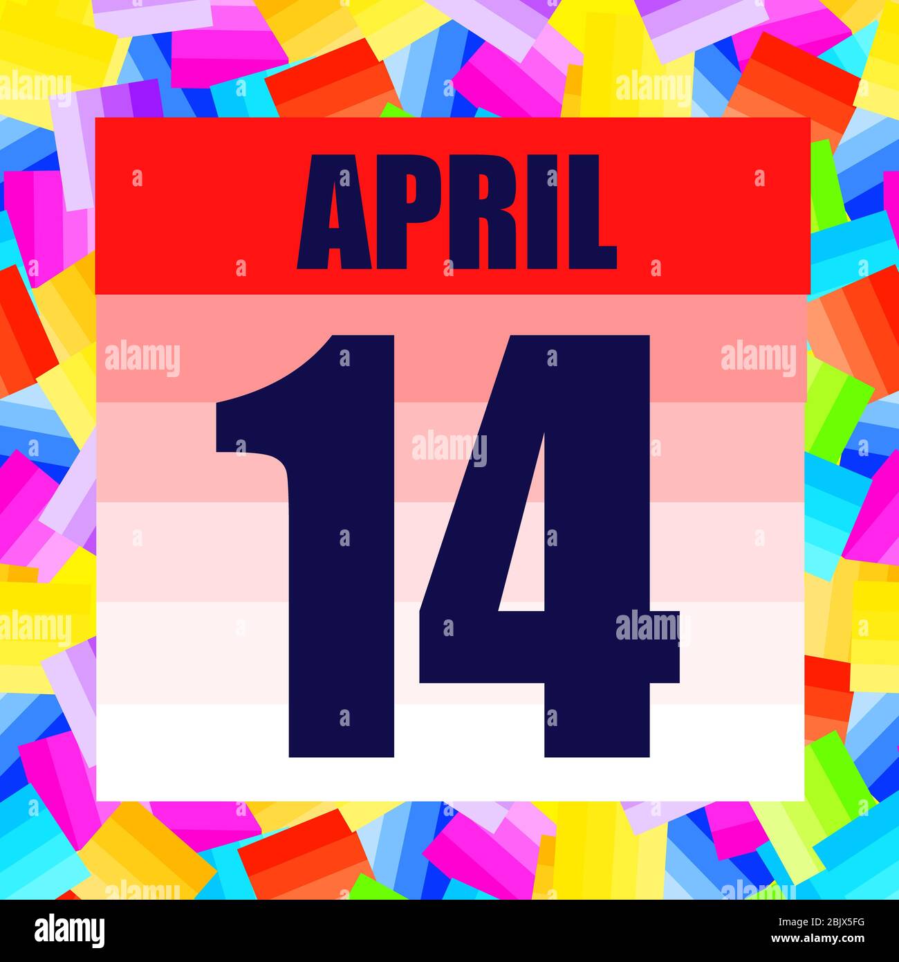 April 14 icon. For planning important day. April Fourteenth ...