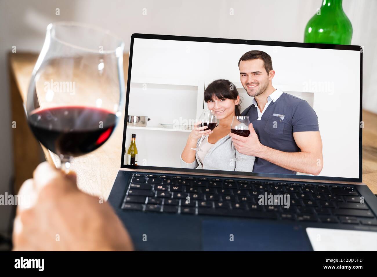 Virtual Wine Tasting By Friends Over Internet Using Video Conference ...