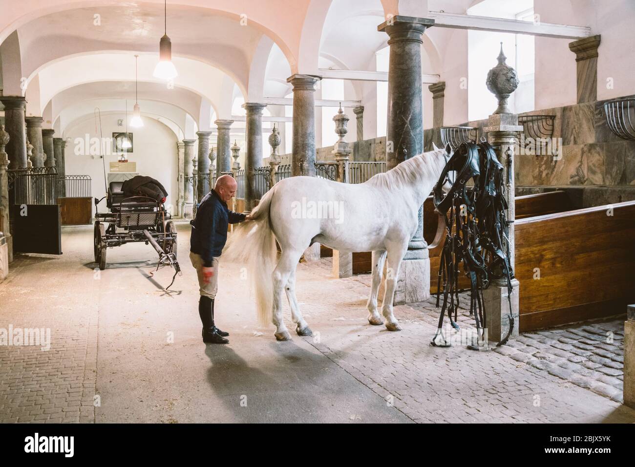 February 20, 2019. Royal Stable in Denmark Copenhagen in territory ...