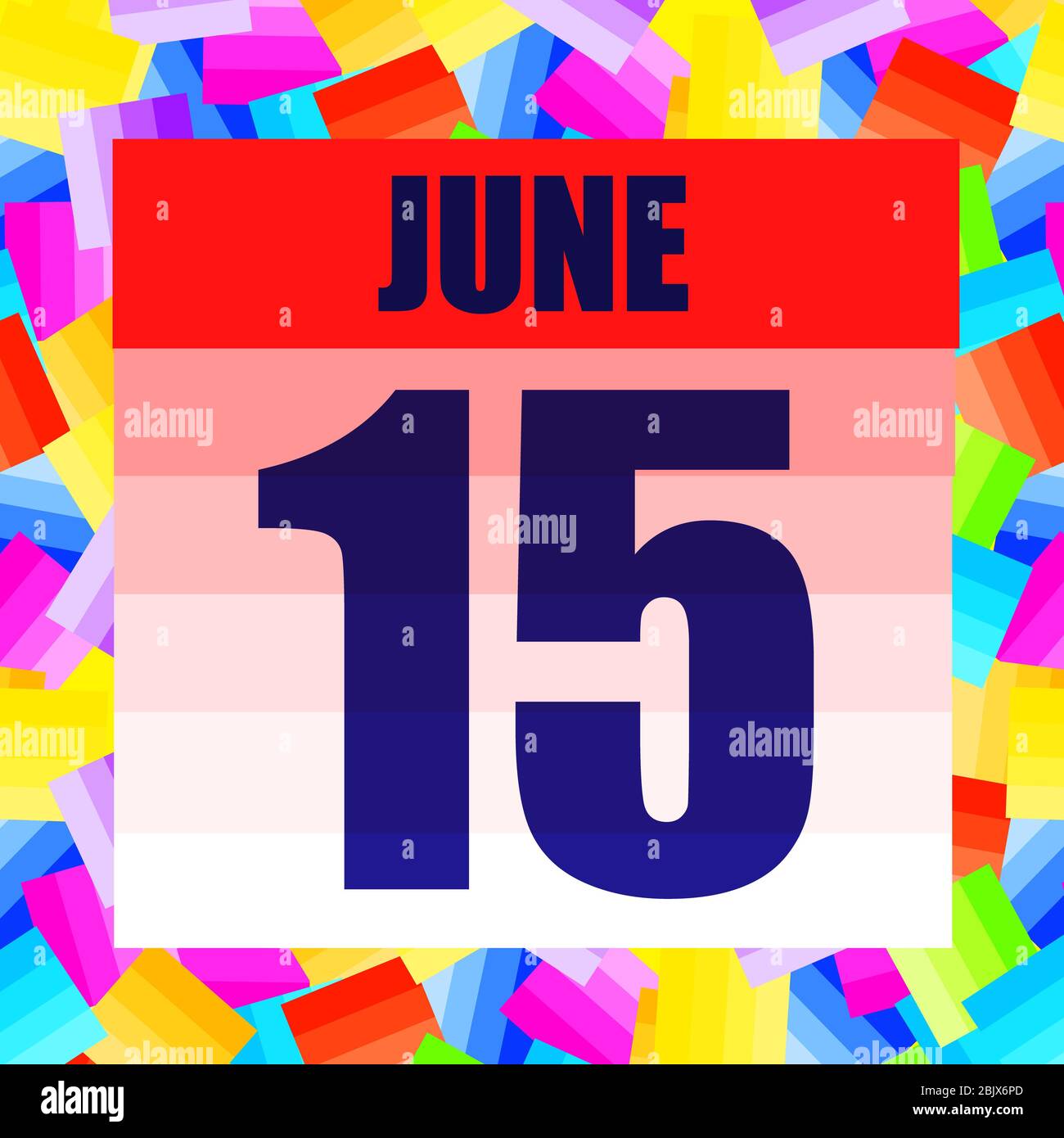 June 15 icon. For planning important day. Banner for holidays and ...