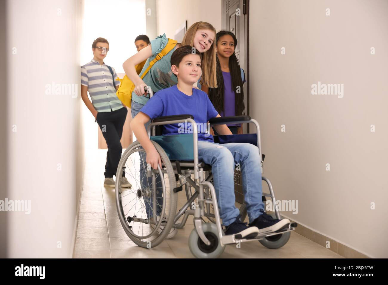Girl Friend Disabled School High Resolution Stock Photography and ...